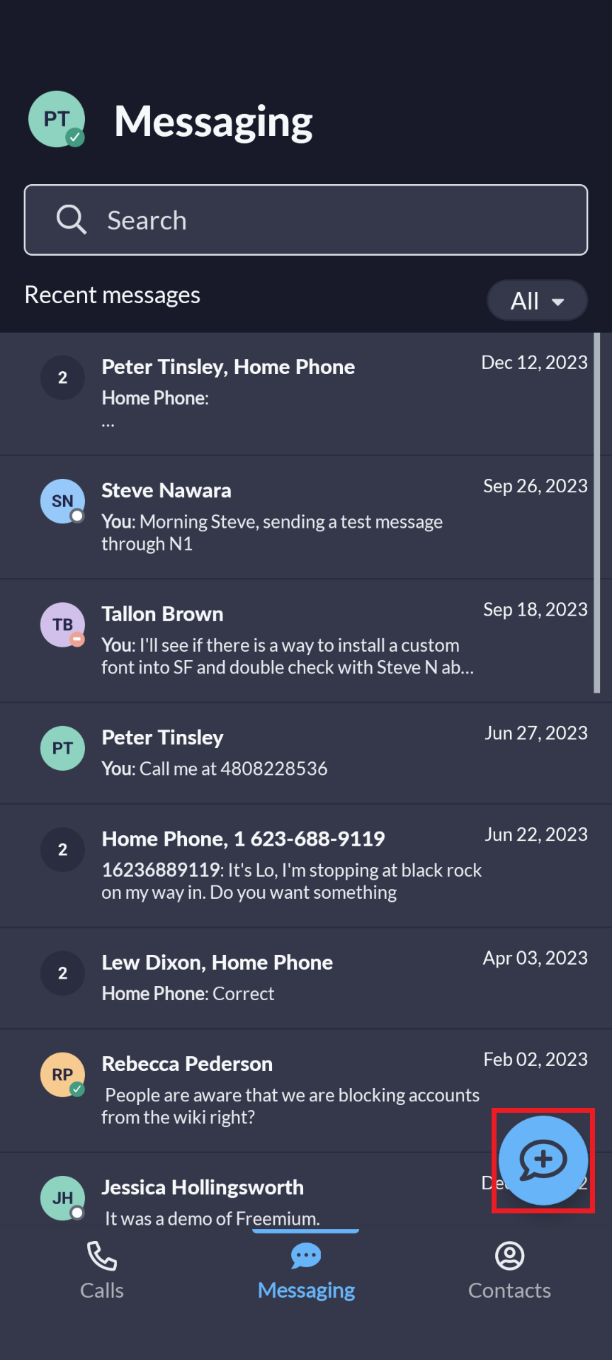 NextivaONE Mobile - Sending/Receiving Messages - Nextiva Help