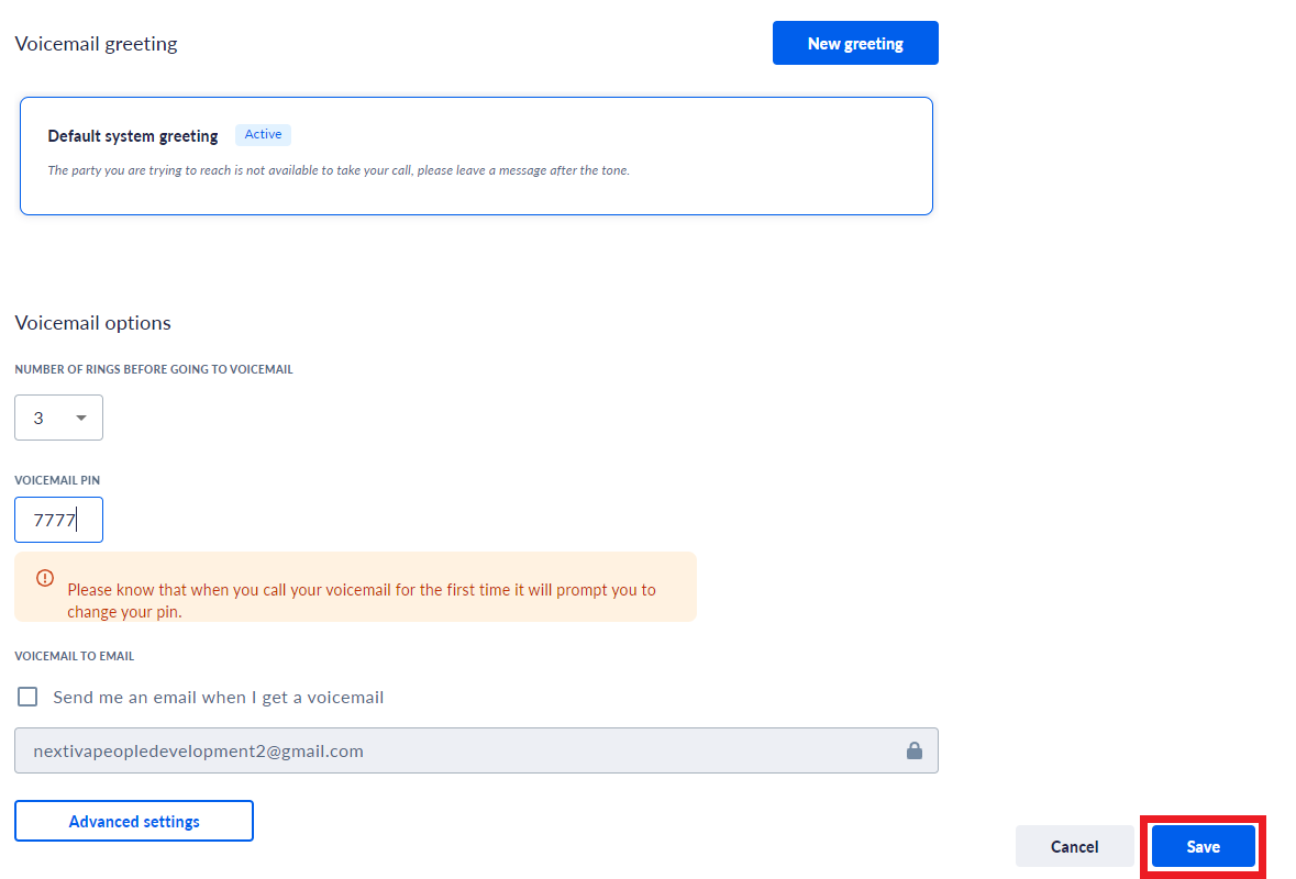 Voicemail PIN Reset - Nextiva Help