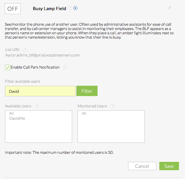 Busy Lamp Field - Nextiva Help