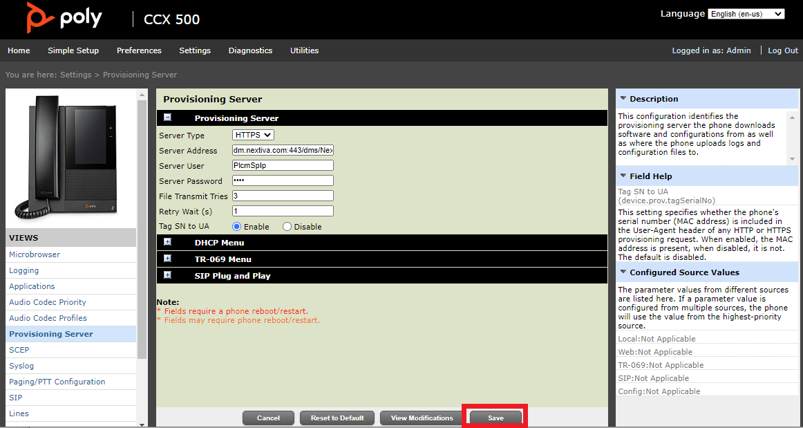 Set up your Poly CCX Device - Nextiva Help