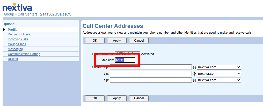 NextOS Call Center: Assign a Number - Nextiva Help