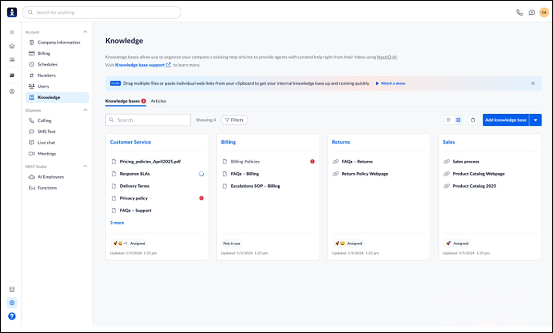 XBert AI Standalone - Nextiva Help